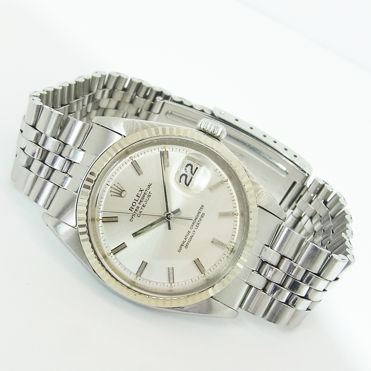 ロレックス 1601 デイトジャスト SS/WGベゼル – キングラム