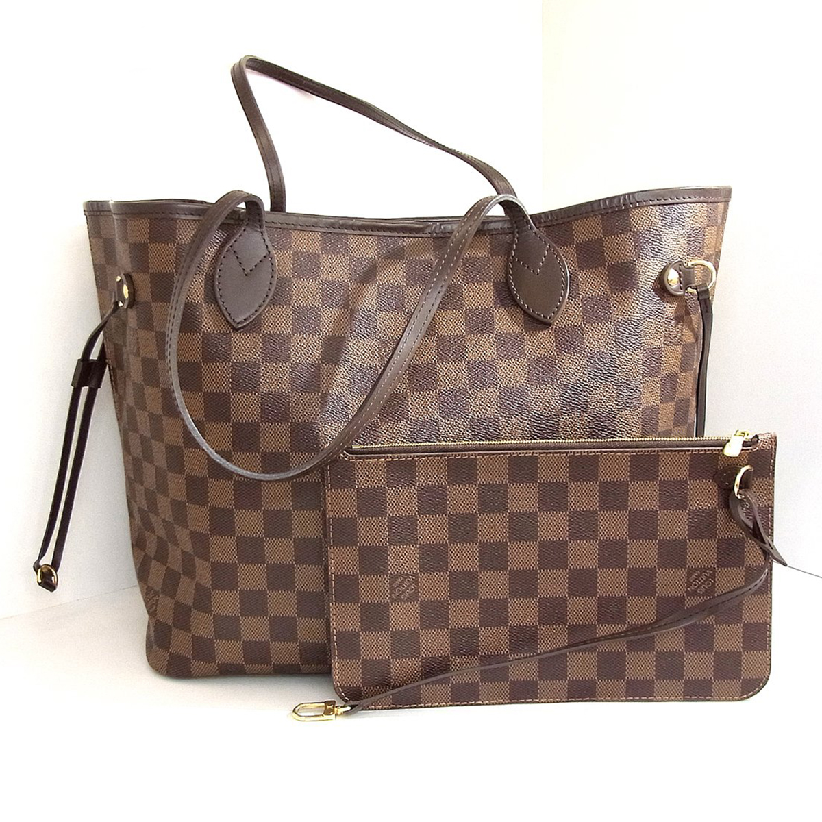 ヴィトン N41358 ダミエ ネヴァーフル MM トートバッグ ポーチ付き – キングラム