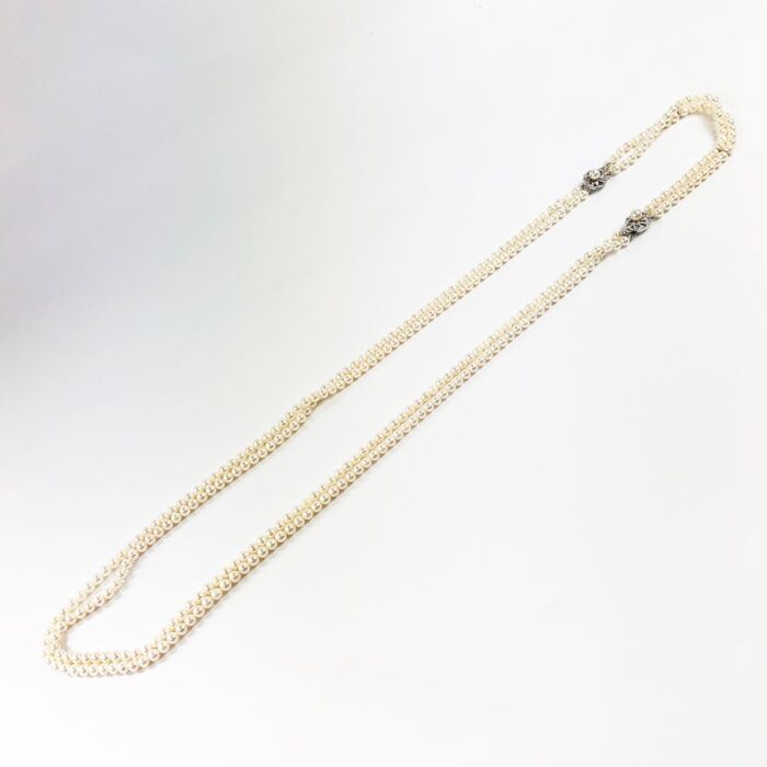 SILVER金具 2連ベビーパール ネックレス+ブレスレット – キングラム SILVER金具 2連ベビーパール ネックレス+ブレスレット – キングラム